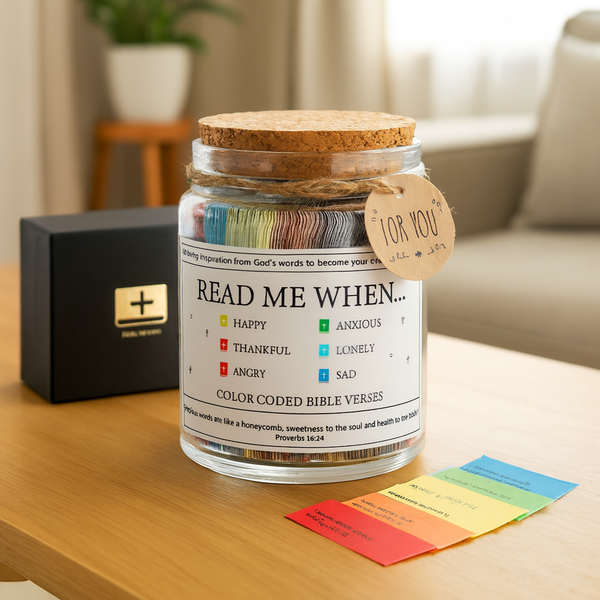 Bible Verse Jar – 90 Daily Scriptures for Inspiration – Saints Label