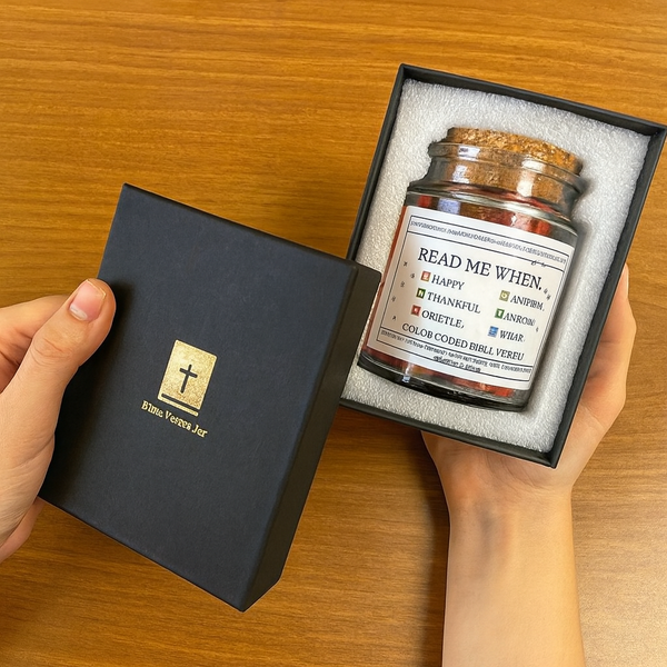 Bible Verse Jar – 90 Daily Scriptures for Inspiration – Saints Label