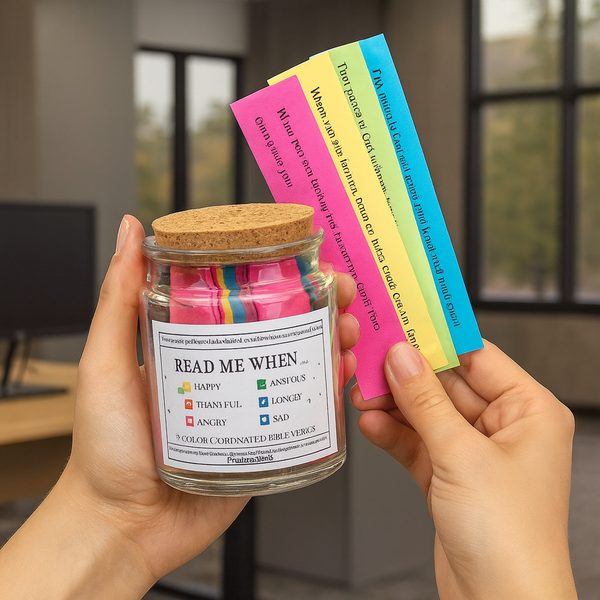 Bible Verse Jar – 90 Daily Scriptures for Inspiration – Saints Label